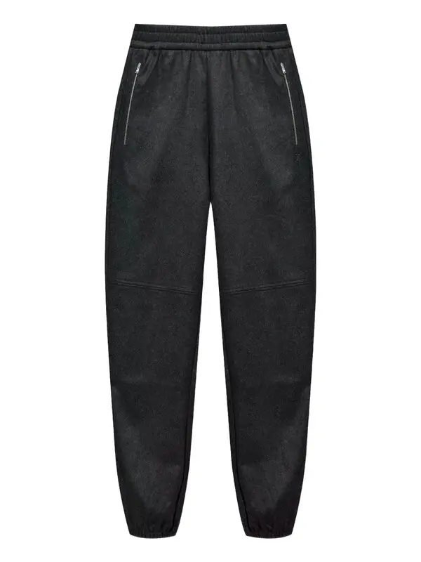 Fendi Zip-detail Cashmere Track Pants - Grey
