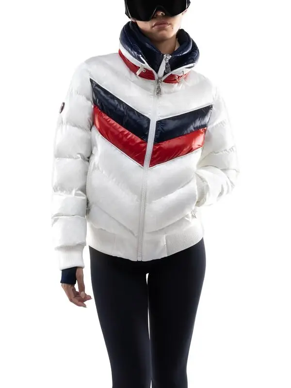 MALIBU SKI CLUB Monogram Racer Jacket - White