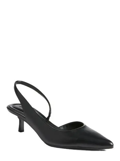 OPEN EDIT Corina Slingback Kitten Heel Pumps - Black