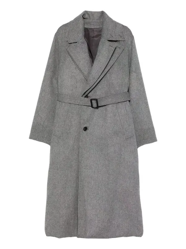 STEIN Layered Coat With Adjustable Belt - Grey