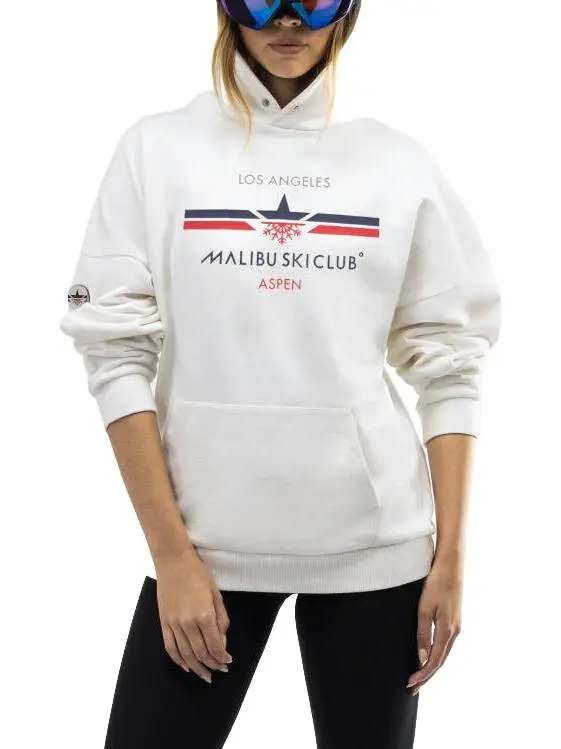 MALIBU SKI CLUB Snow Icon Hooded Sweatshirt - White