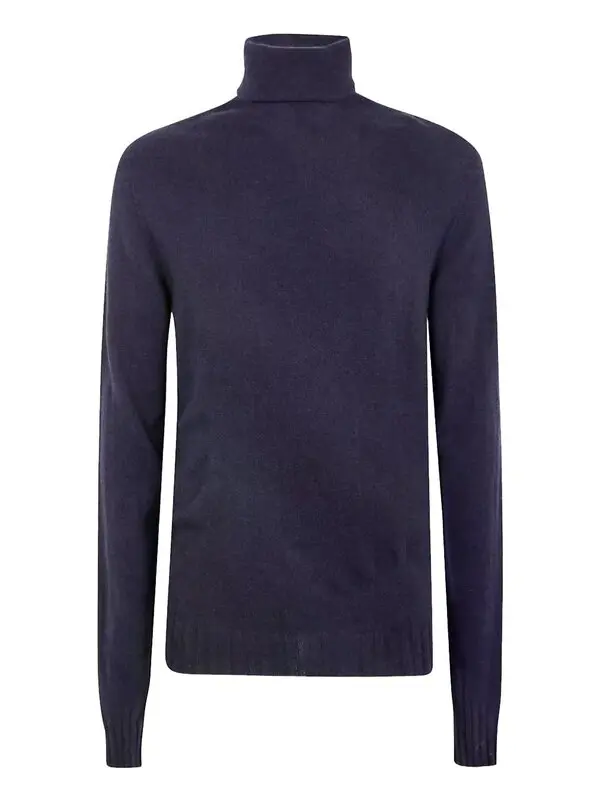 MD75 Roll-neck Knitted Top - Blue