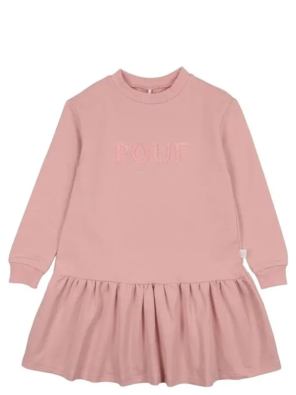 POUF Sweater Dress With Terry Letter Detailing - Pink