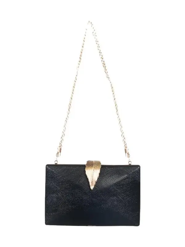 LAUREN LORRAINE Dori Evening Clutch - Black