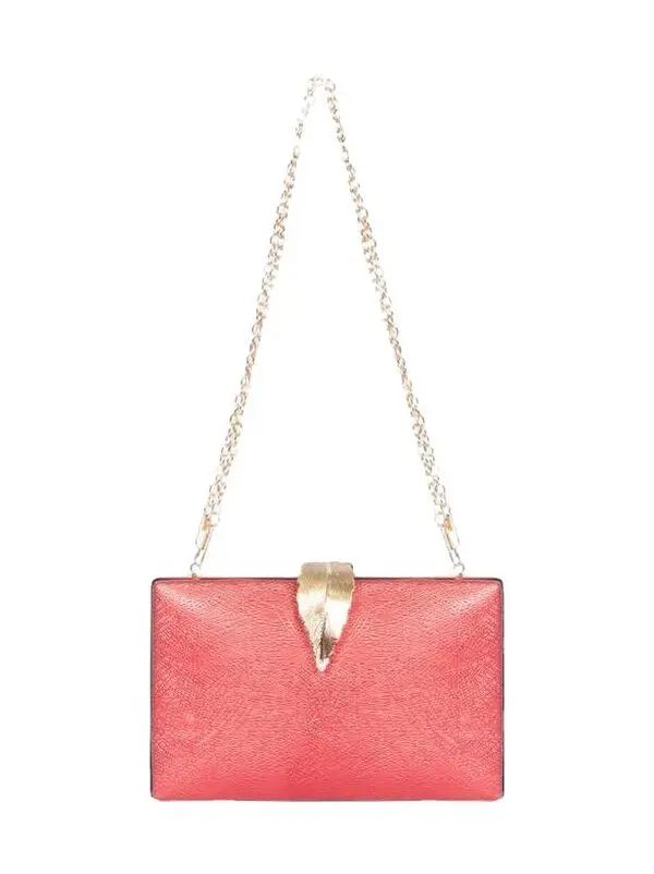LAUREN LORRAINE Dori Evening Clutch - Red