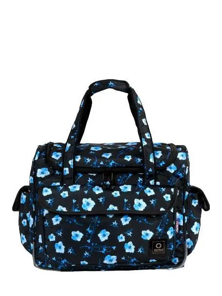 J WORLD Donna Rolling Carry-on Tote With Laptop Sleeve - Night Blooming