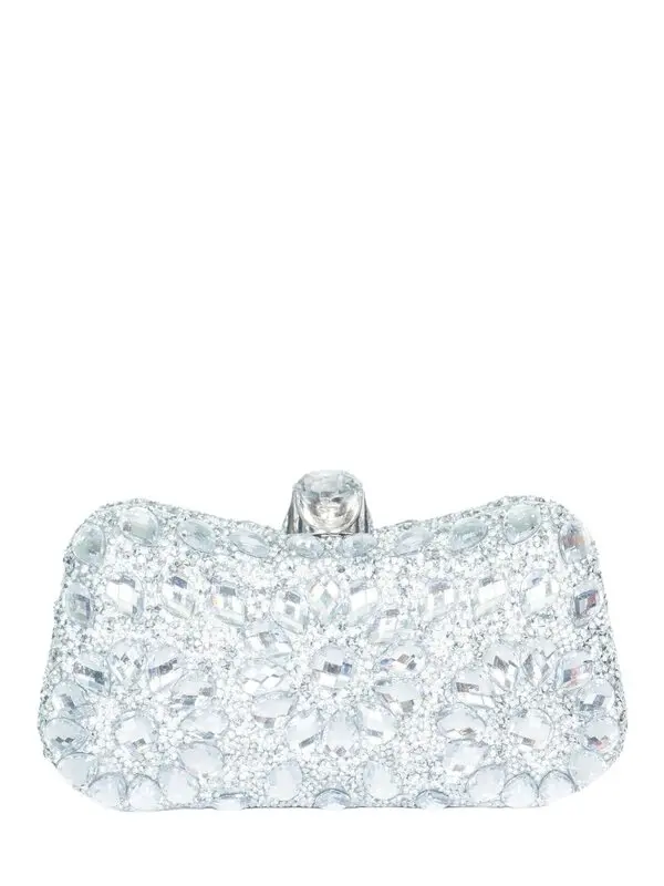 LAUREN LORRAINE Shimmering Evening Clutch - Silver