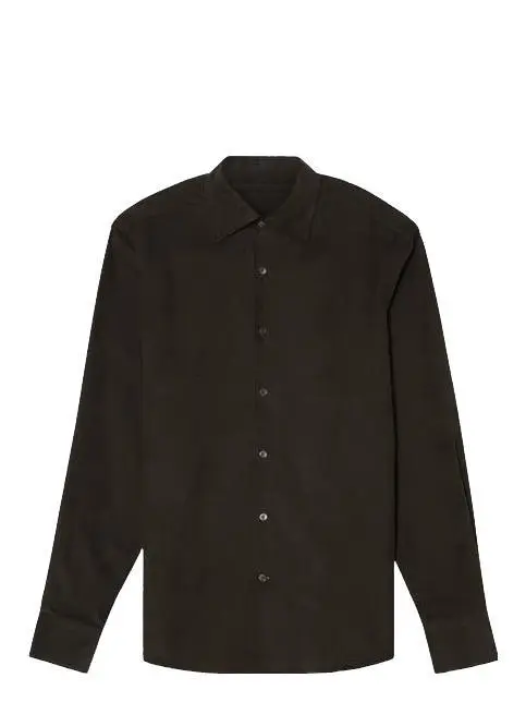 Robert Talbott Morgan Pinwale Corduroy Shirt - Olive