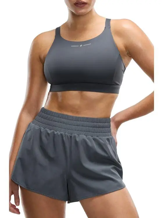 PELOTON Paceform Enhanced Support High Neck Bra - Dark Grey