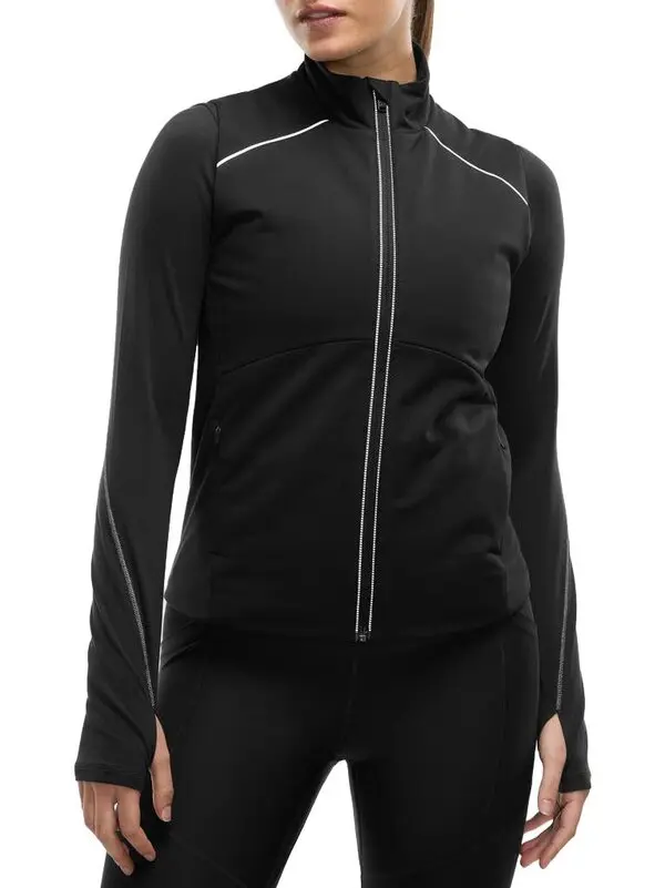 PELOTON Padded Full Zip Run Vest - Black