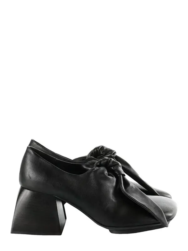 UMA WANG Square-toe Knotted Mules - Black