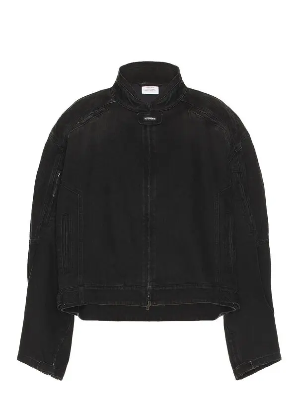 Vetements Racing Denim Jacket - Vintage Black