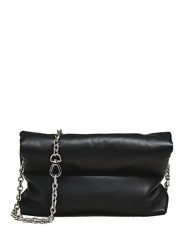 Studio Amelia Leather Cloud Clutch - Black