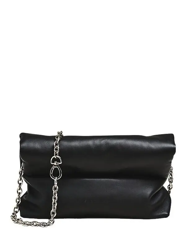 Studio Amelia Leather Cloud Clutch - Black