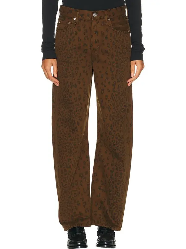 Citizens Of Humanity Miro Long Relaxed Jeans - Sepia Cheetah