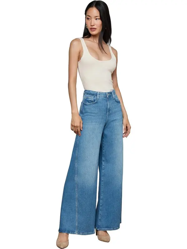 L'Agence Beau Wide-leg Jeans - Kona