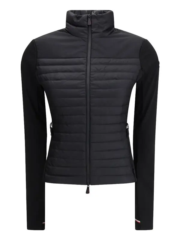Moncler Zippered Padded Polartec Sweatshirt - Black