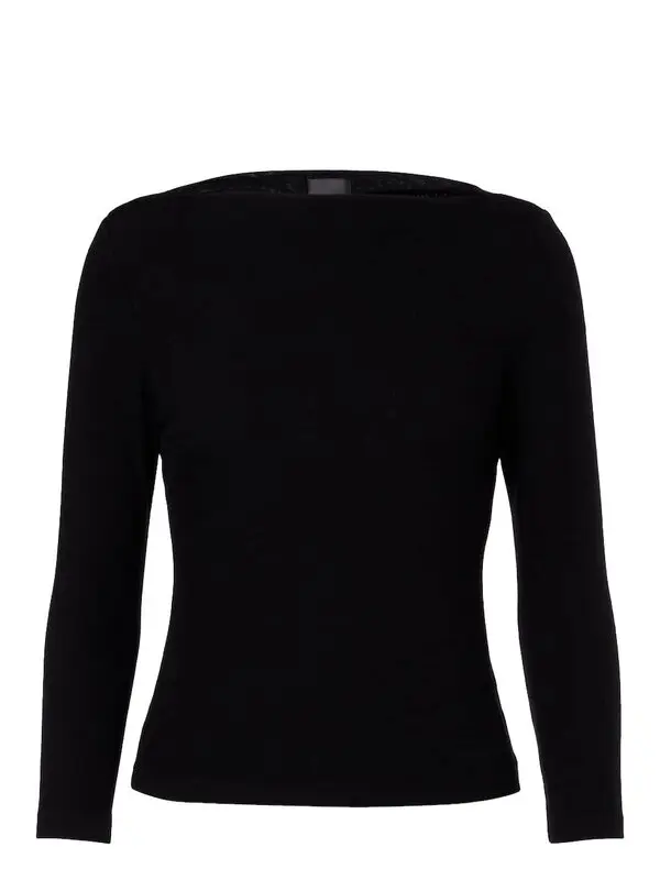 LESET Lauren Jersey Top - Black
