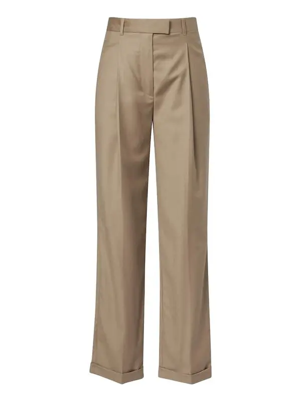 THE ROW Sorina High-rise Virgin Wool Pants - Beige
