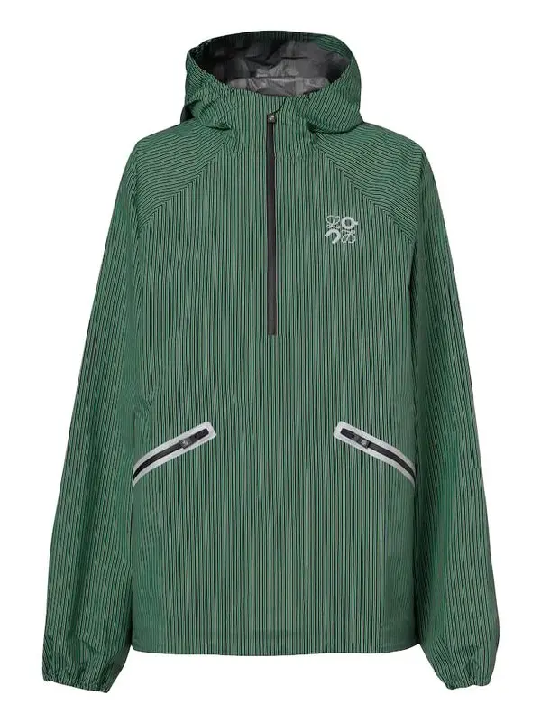 Loewe X On Storm Striped Half-zip Jacket - Green