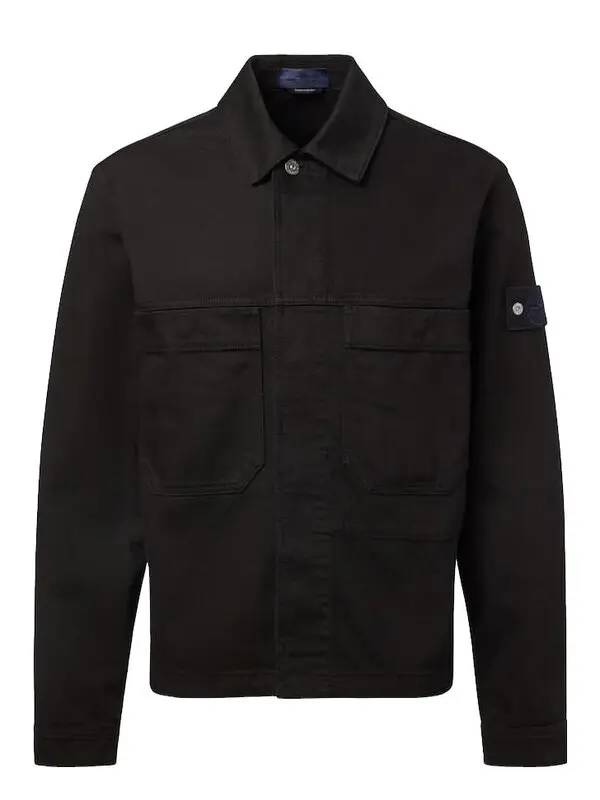 Stone Island Compass Denim Overshirt - Black