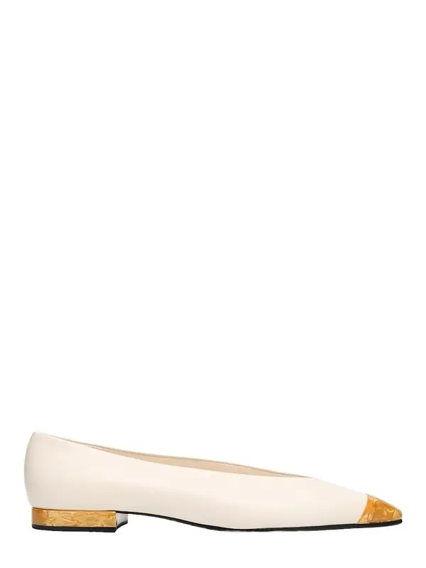 Loro Piana Rebecca Tipped Ballerina Flats - Gold River