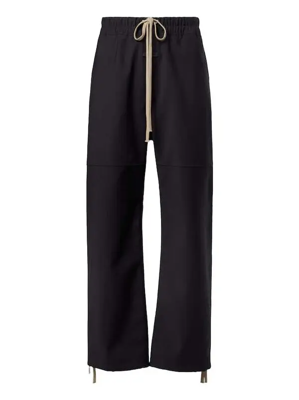 Fear Of God Drawstring Wide-leg Trousers - Black