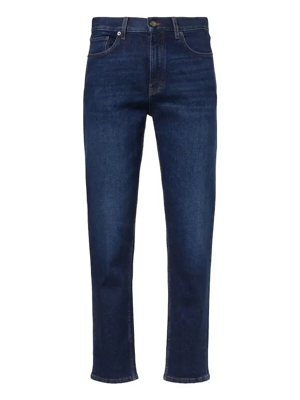 Zegna Mid-rise Slim Jeans - Blue