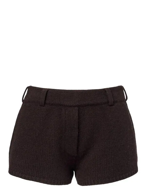 LISA YANG Low-rise Cashmere Shorts - Brown