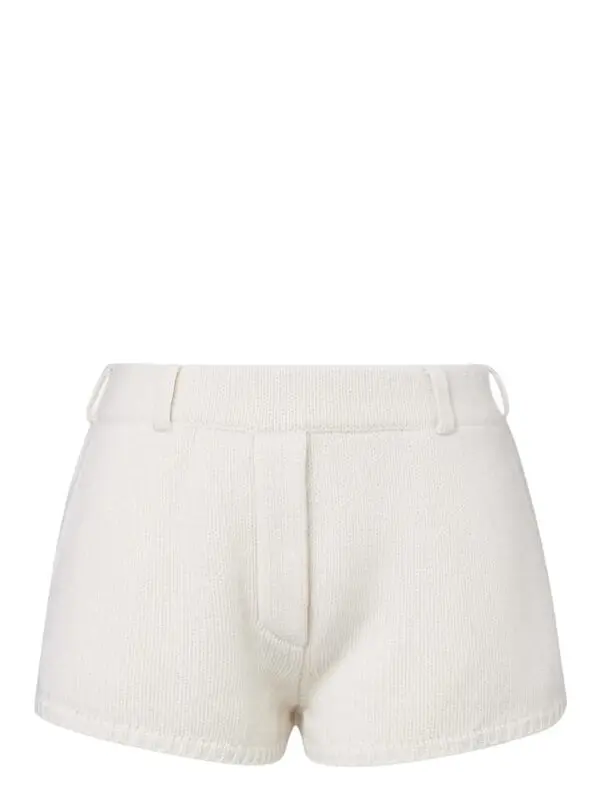 LISA YANG Low-rise Cashmere Shorts - White