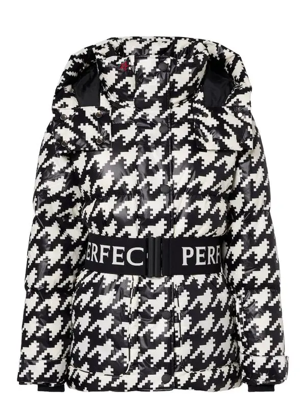 Perfect Moment Cortina Houndstooth Ski Jacket - Black