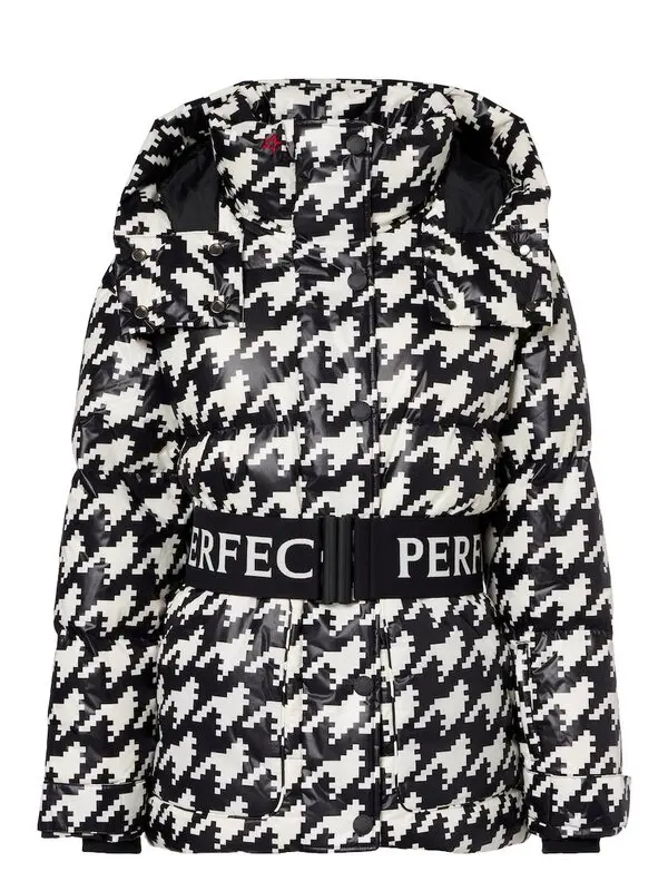 Perfect Moment Cortina Houndstooth Ski Jacket - Black