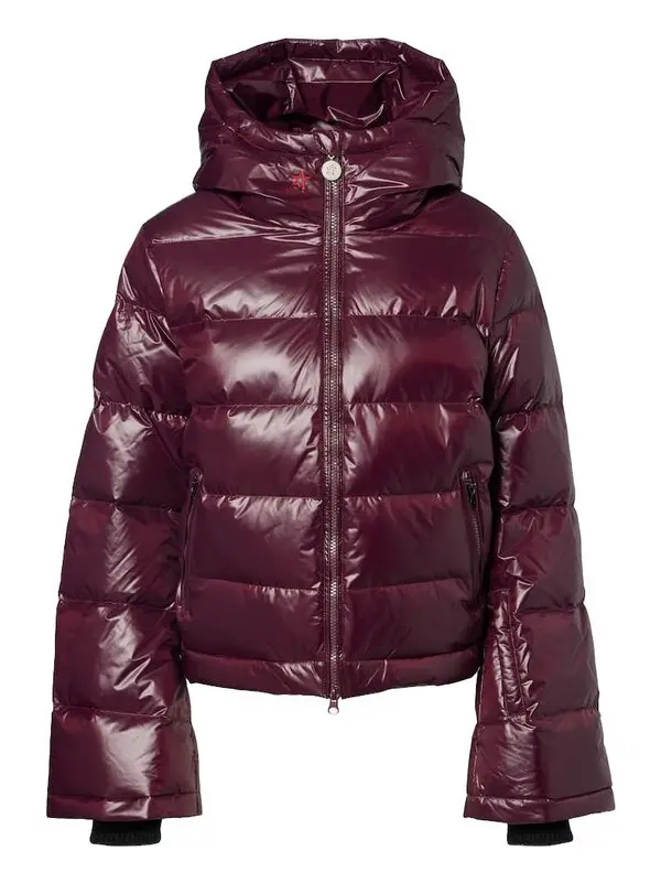 Perfect Moment Polar Flare Down Ski Jacket - Burgundy