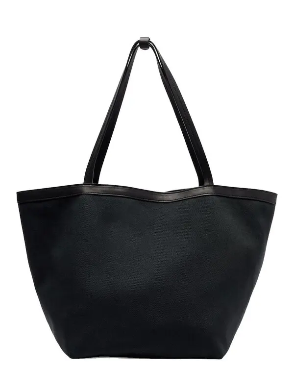 THE ROW Park Three Stitch Canvas Tote Bag - Black