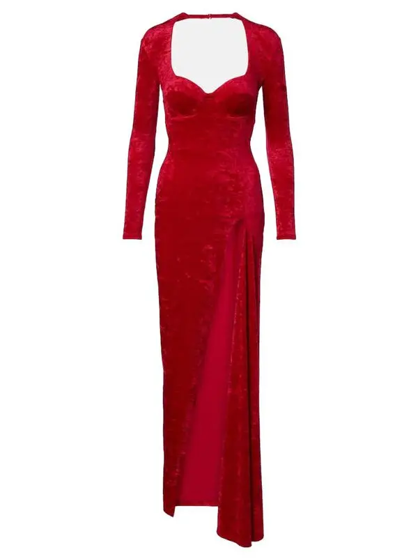 Balenciaga Velvet Corset Gown - Red