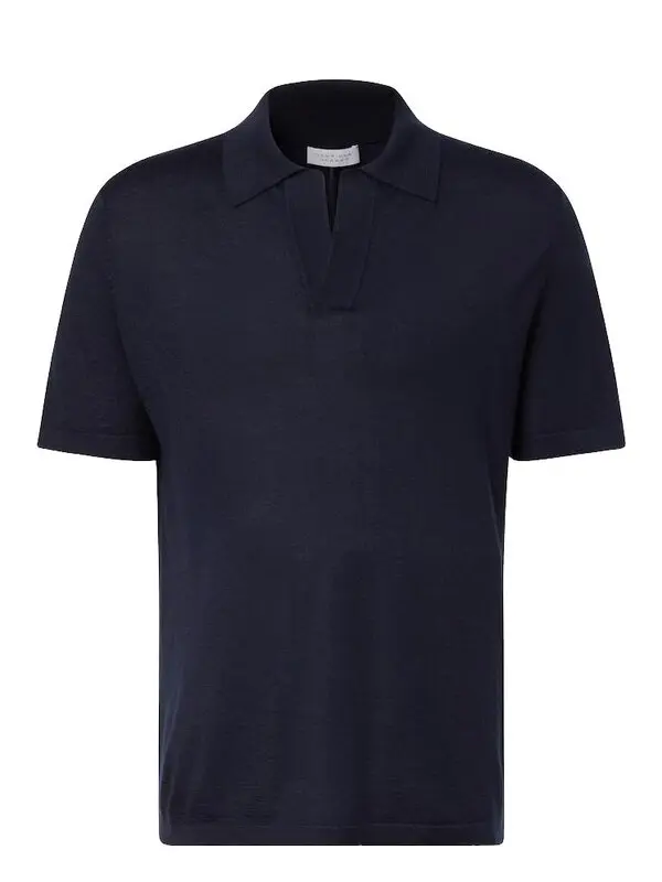 Gabriela Hearst Cashmere And Silk Polo Sweater - Blue