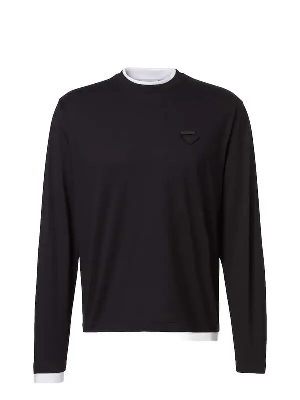 Prada Cotton Jersey Sweatshirt - Black