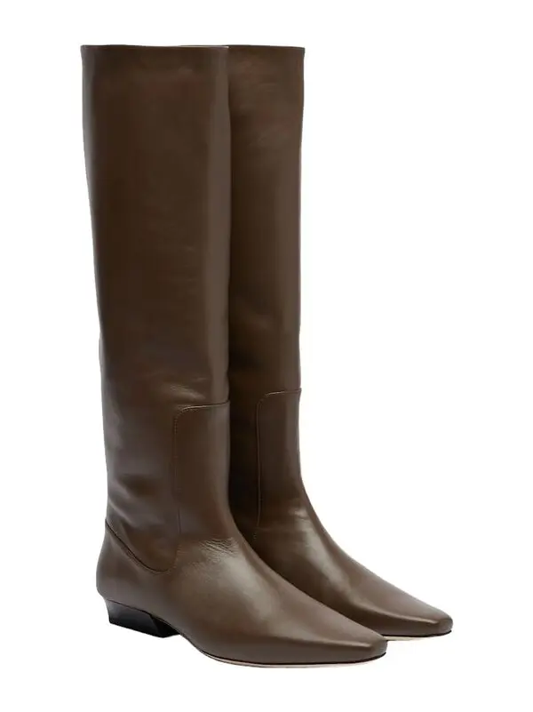 Staud Wally Leather Knee-high Boots - Brown