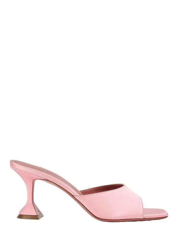 Amina Muaddi Lupita 70 Satin Mules - Baby Pink