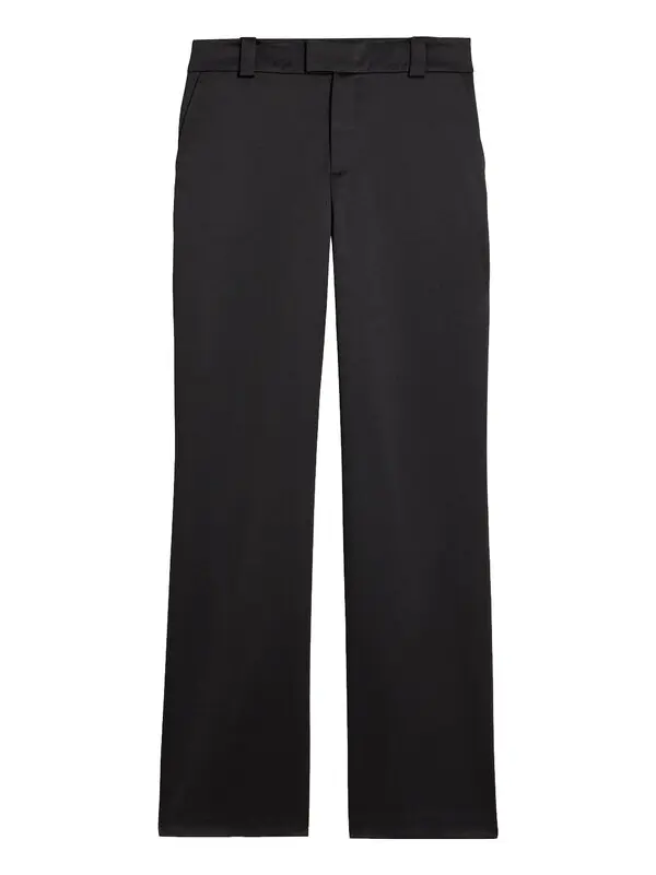 Herve Leger The Margot Flared Satin Pants - Black