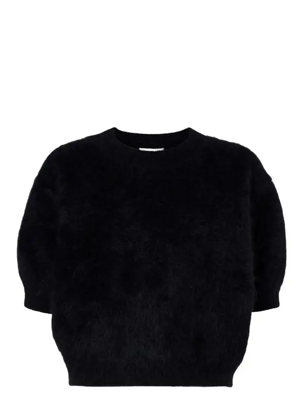 LISA YANG Juniper Brushed Cashmere Top - Black