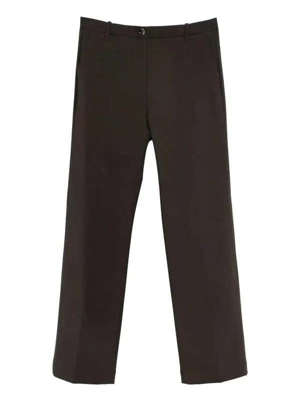 NINE:INTHE:MORNING Logo-patch Trousers - Brown