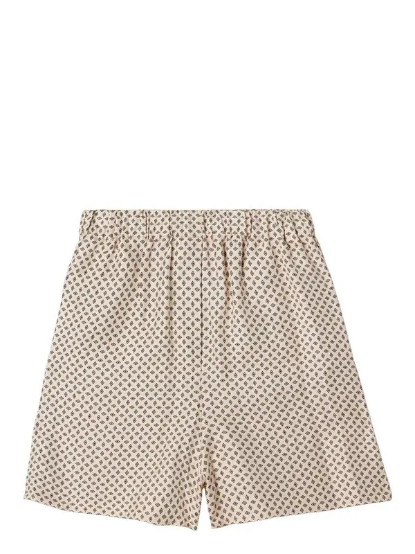 Loro Piana Angelo Printed Silk-twill Shorts - Neutrals