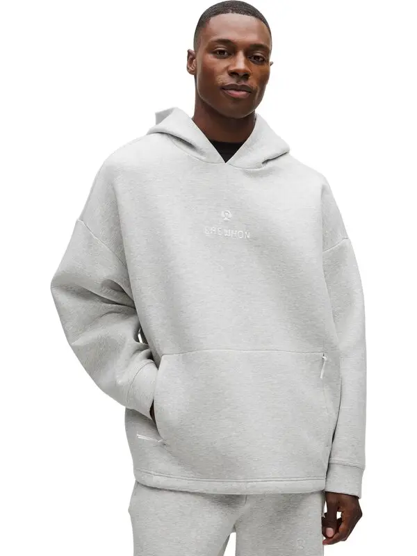 Lululemon Oversized Hoodie With Kangaroo Pocket - Heathered Core Ultra Light Grey