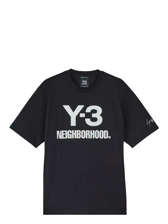 Y3 X Neighborhood Logo T-shirt - Black