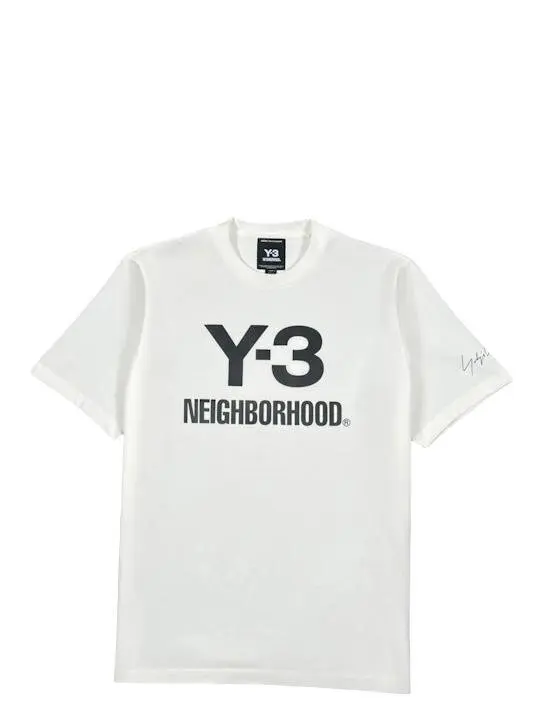 Y3 X Neighborhood Logo T-shirt - Cwhite