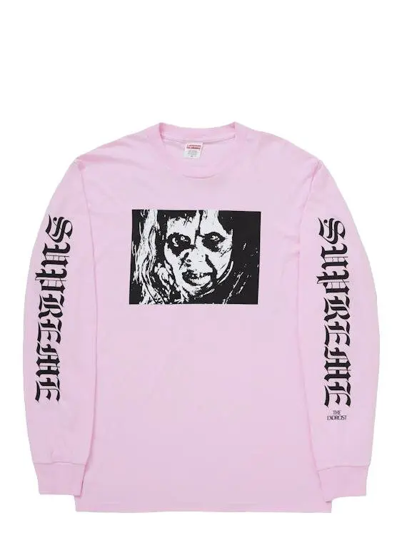 Supreme The Exorcist Mother Long Sleeve Tee Shirt - Light Pink