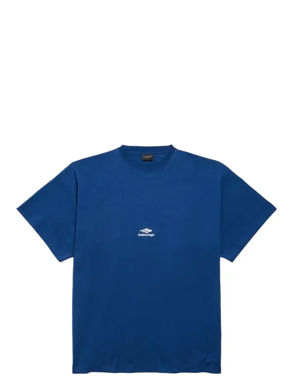Balenciaga 3b Sports Icon Oversized T-shirt - Blue