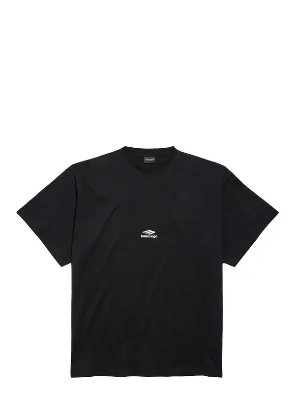 Balenciaga 3b Sports Icon Oversized T-shirt - Black