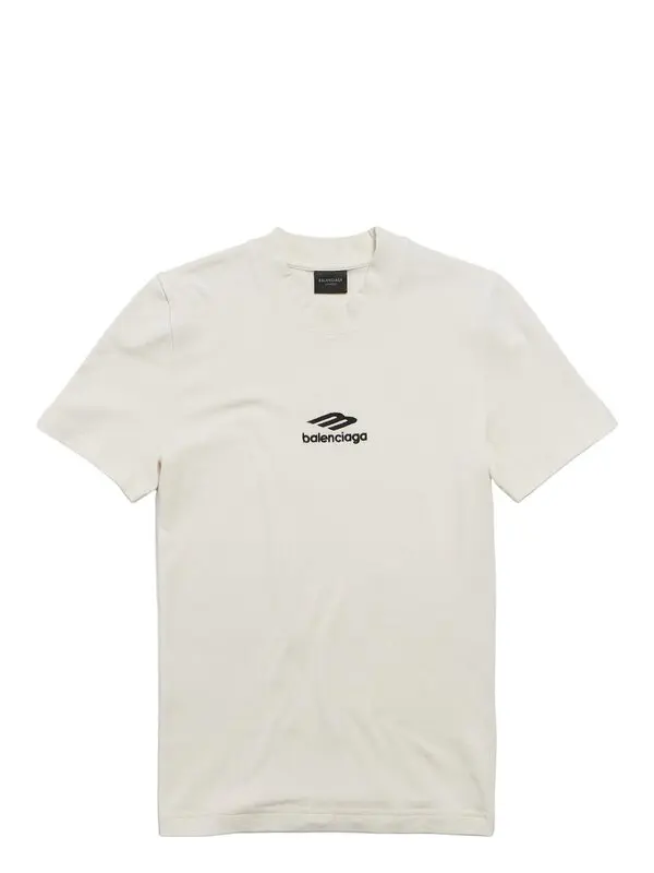 Balenciaga 3b Sports Icon Fitted T-shirt - White